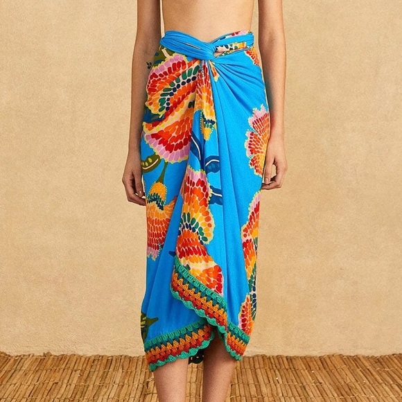 Anthropologie | Swim | Farm Rio Dewdrop Spectrum Sarong | Poshmark